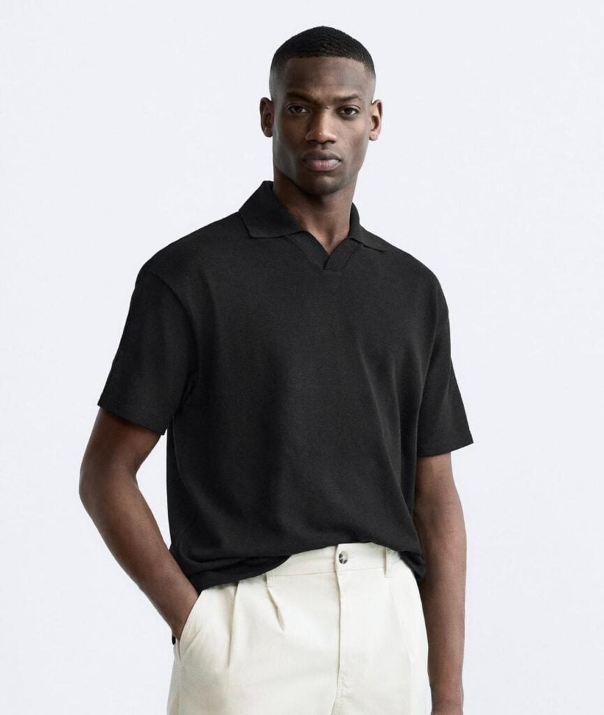 TEXTURED POLO SHIRT - off-lane